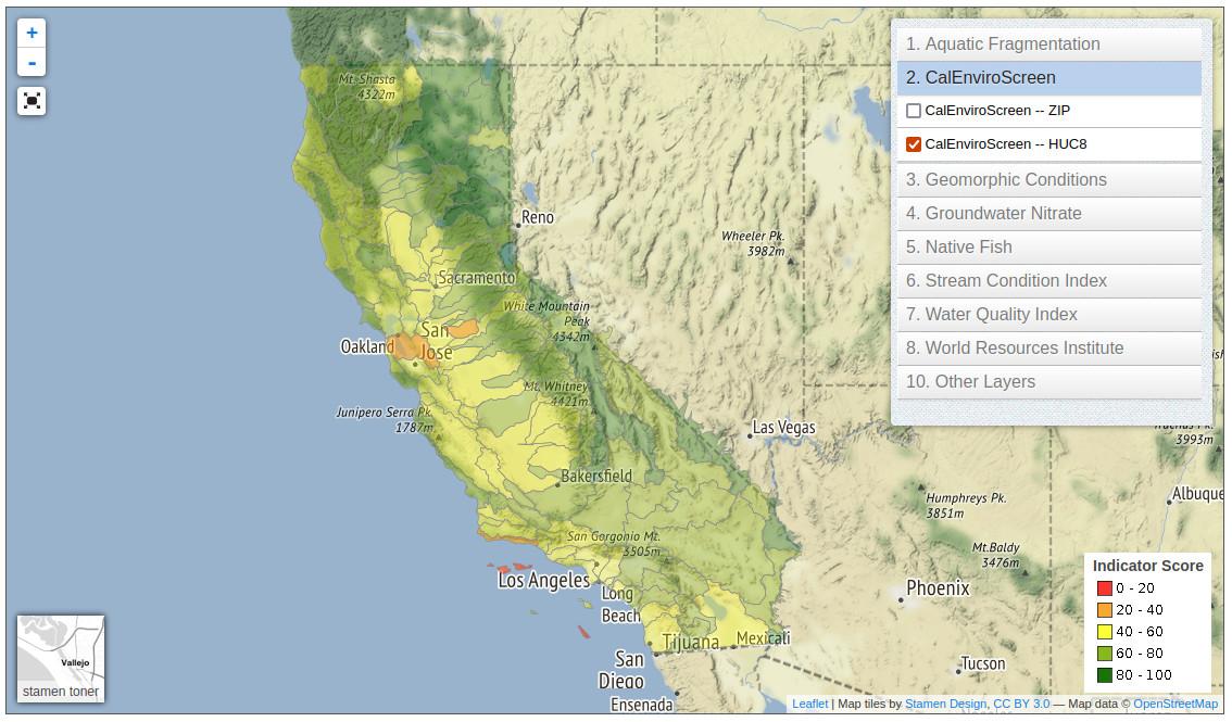 Sustainability Indicators - Water Sustainability Indicator Maps